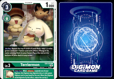 Terriermon EX4-032 C Alternative Being Booster Digimon TCG | eBay