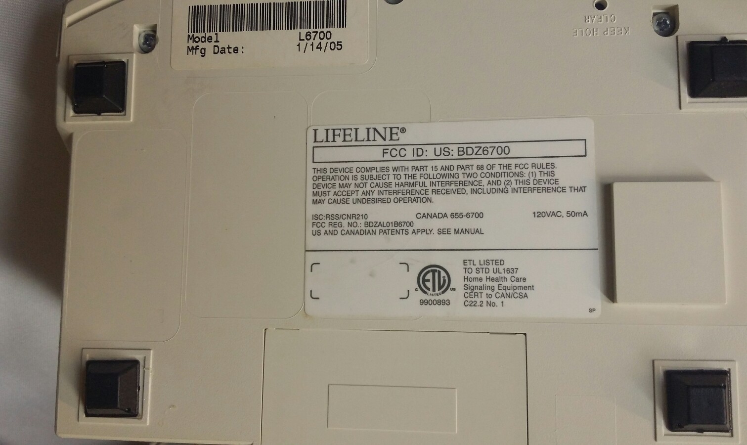 Philips Lifeline Communicator Unit 6800XT Tested - | eBay