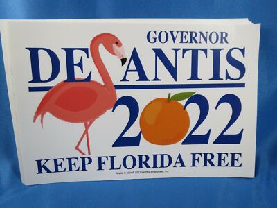 WHOLESALE LOT OF 10 RON DESANTIS GOVERNOR 2022 STICKERS KEEP FLORIDA ...