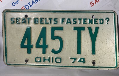 OHIO “TY” STATE COLLECTIBLE LICENSE PLATE. 1974. SOLD AS IS. | eBay