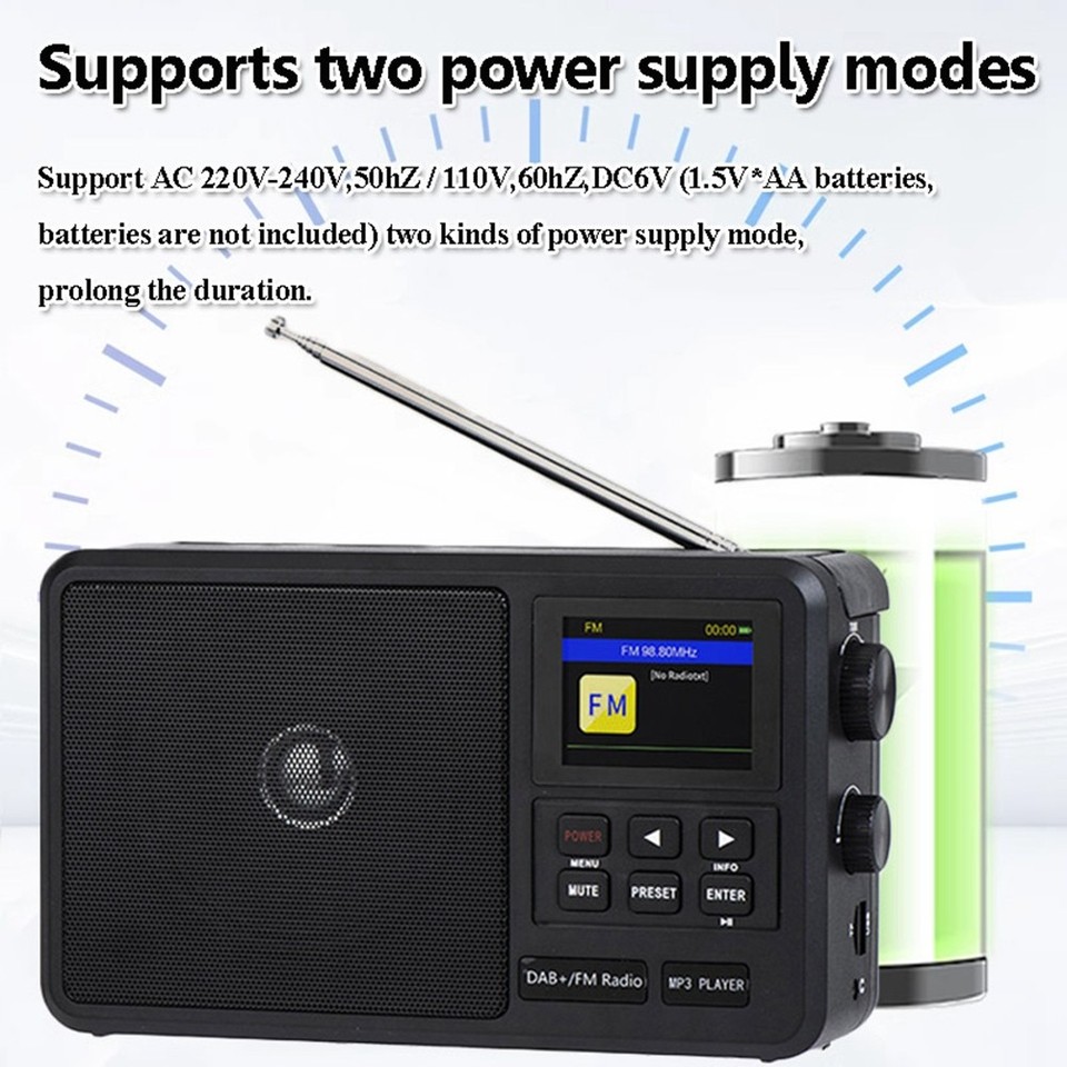 Portable Radio +/FM Radios Bluetooth Speaker with LCD Screen ...