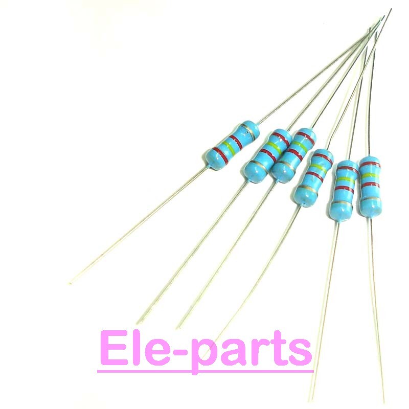 200 PCS 1/2 WATT 1/2W 2.4K Ohm 2k4 2.4kohm carbon-film resistors 0.5W ...