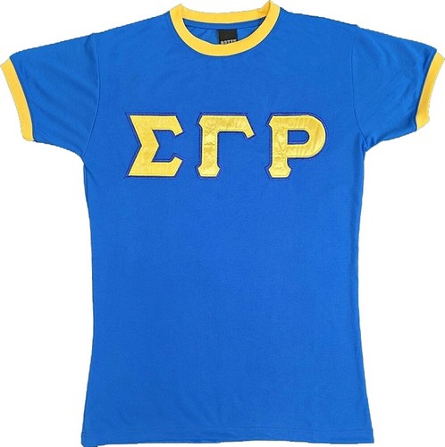 Sigma Gamma Rho Ladies Ringer Tee [Blue - 2XL] | eBay