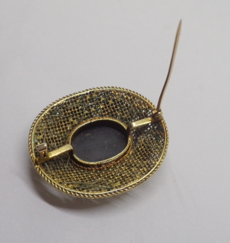 Victorian Antique 14k Yellow Gold Micro Seed Pearl Jet Roses Mourning ...