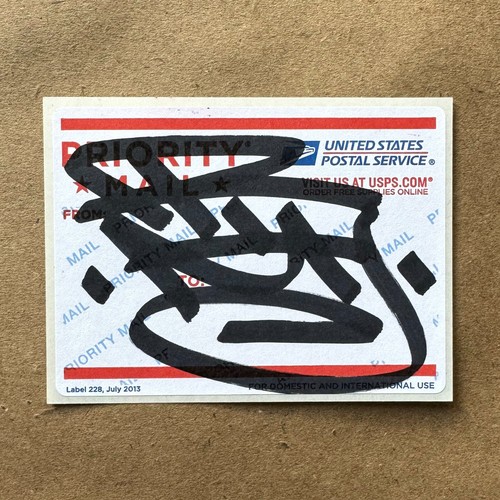Rime Signed Usps Priority 228 Original Sticker Label Graffiti Art ...