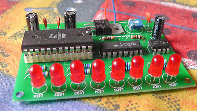 DIY KIT 8 LED light chaser 28C16 eeprom programmable | eBay