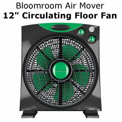 Bloomroom Circulating Floor Fan 12"/40w. Powerful, quiet, 3 speeds ...
