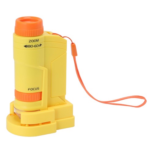 Handheld Microscope Yellow Comfortable Square Handle LED Light Pocket ...