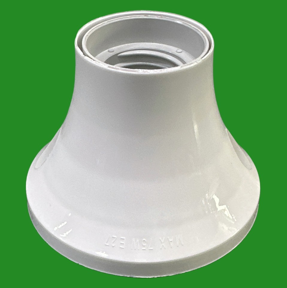 1x Edison Screw E27 White Straight Batten Ceiling Lamp Holder Light ...