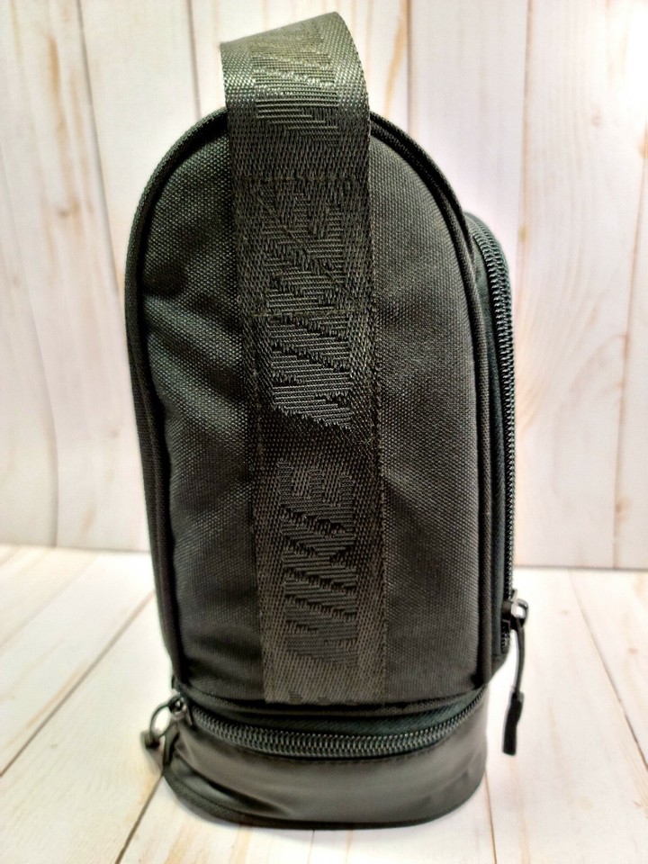 Nike Upright Insulated Zipper Pouch Top Handle Lunchbox Black with Gray ...