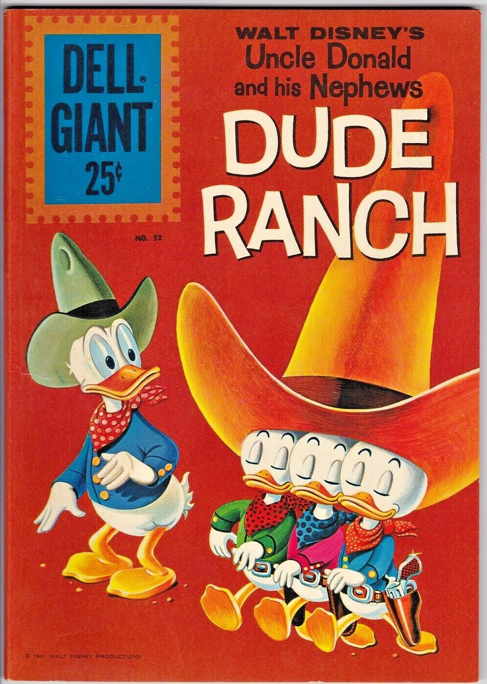 UNCLE DONALD & HIS NEPHEWS DUDE RANCH / DELL GIANT #52 (1961) GOOFY ...
