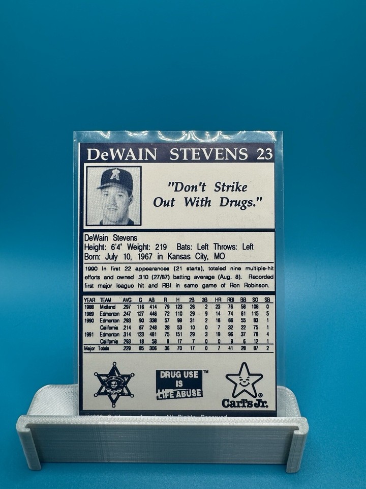 1992 Carl's Jr - Police - DeWain Stevens #23 - California Angels | eBay