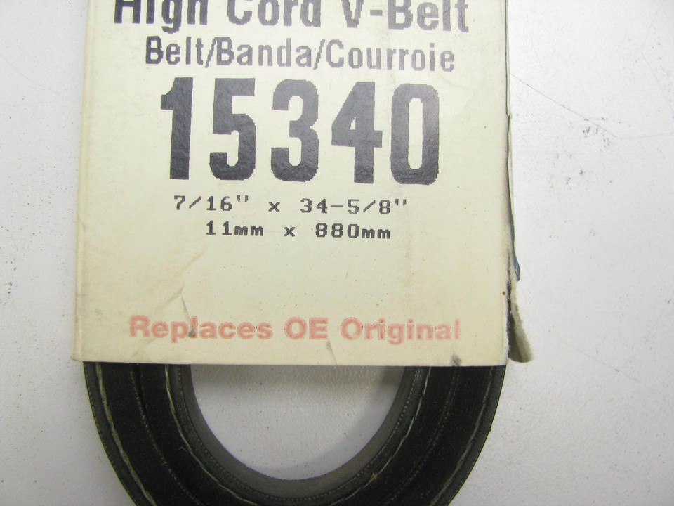 Bravo 15340 Accessory Drive Belt - 0.44" X 34.00" - 36 Degree | eBay
