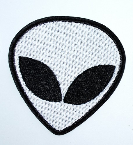 10 White Alien ufo flying saucer roswell area 51 retro iron on patch ≈8 ...