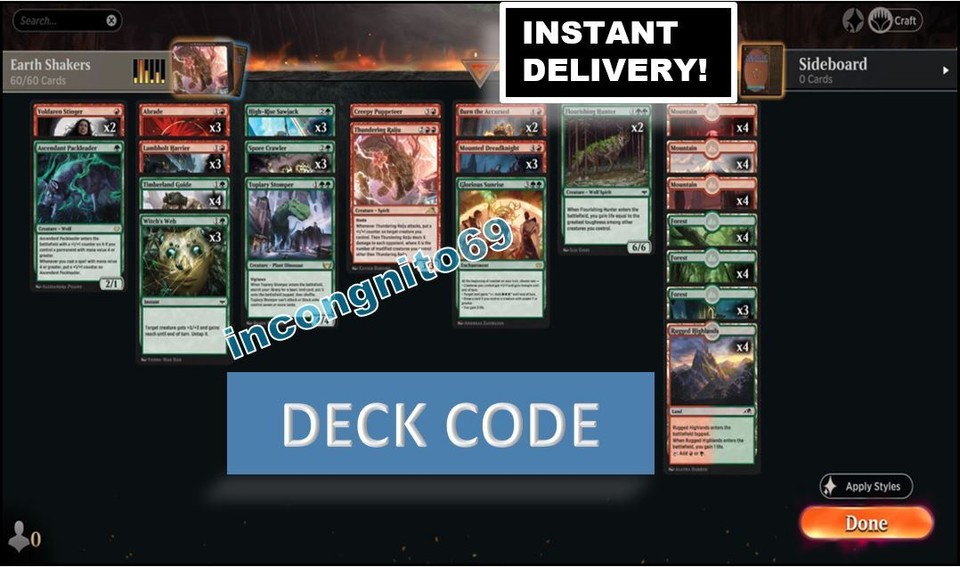 MTG ARENA CODE CARD MAGIC PACK DUSKMOURN BLOOMBURROW OUTLAWS MANOR ...