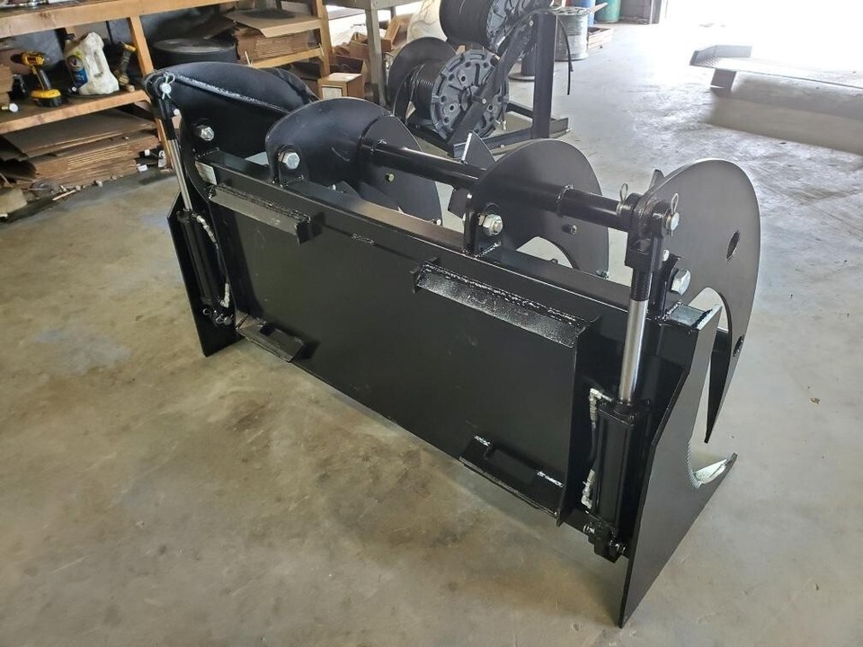 60" COMBO TINE Brush Root Rake Grapple Attachment SkidSteer Tractor ...