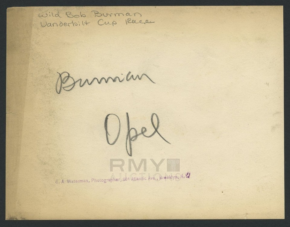 1909 Bob Burman, "Iconic Race Car Driver at the Vanderbilt Cup" Action ...