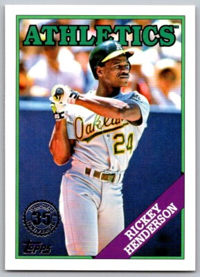 2023 Topps Rickey Henderson T88-60 1988 Topps 35th Anniversary Near ...