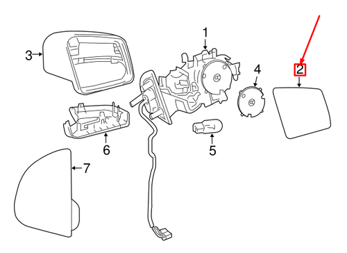 Mercedes-Benz Ml W166 Front Right Door Mirror Glass A1668100419 OEM for ...