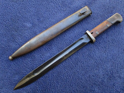 ORIGINAL WW2 GERMAN OCCUPATION POLISH PERKUN WZ 24 BAYONET AND MATCHING ...