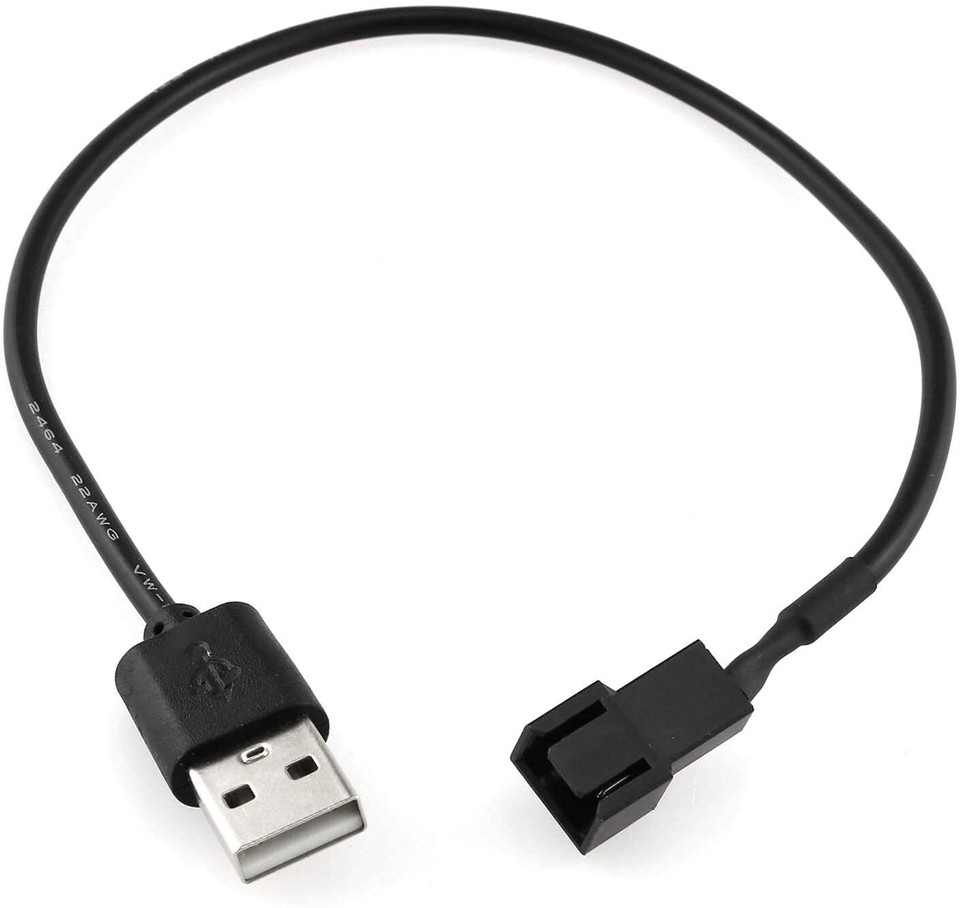 6pcs Usb To 3pin/4pin Pwm 5v Usb Sleeve Fan Power Adapter Cable Usb To ...