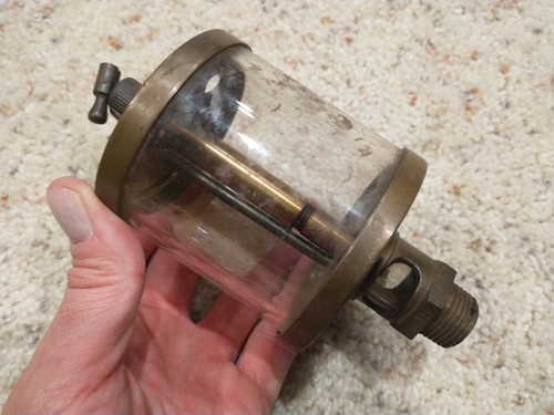 3 inch diameter Essex brass steam or hit & miss engine sight glass ...