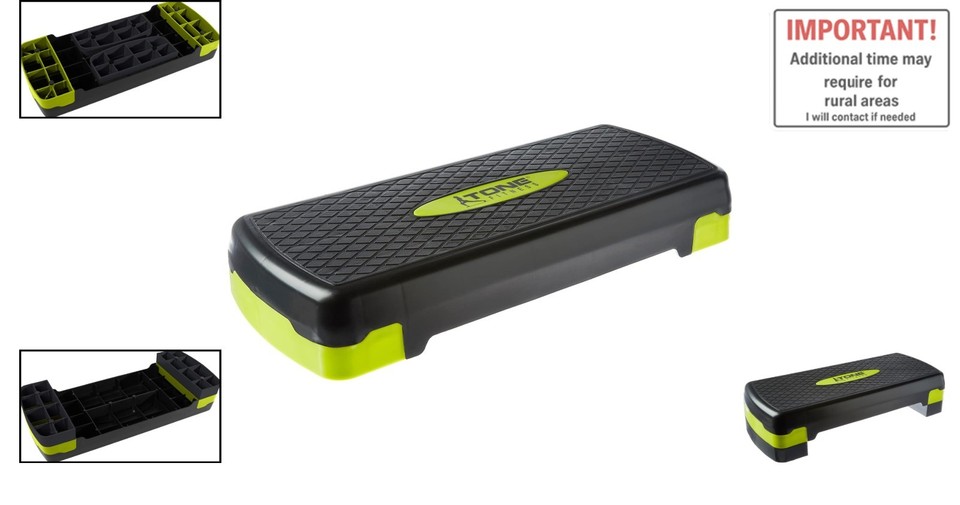Neon Yellow Aerobic Step Platform - Dual Height Levels for Versatile ...