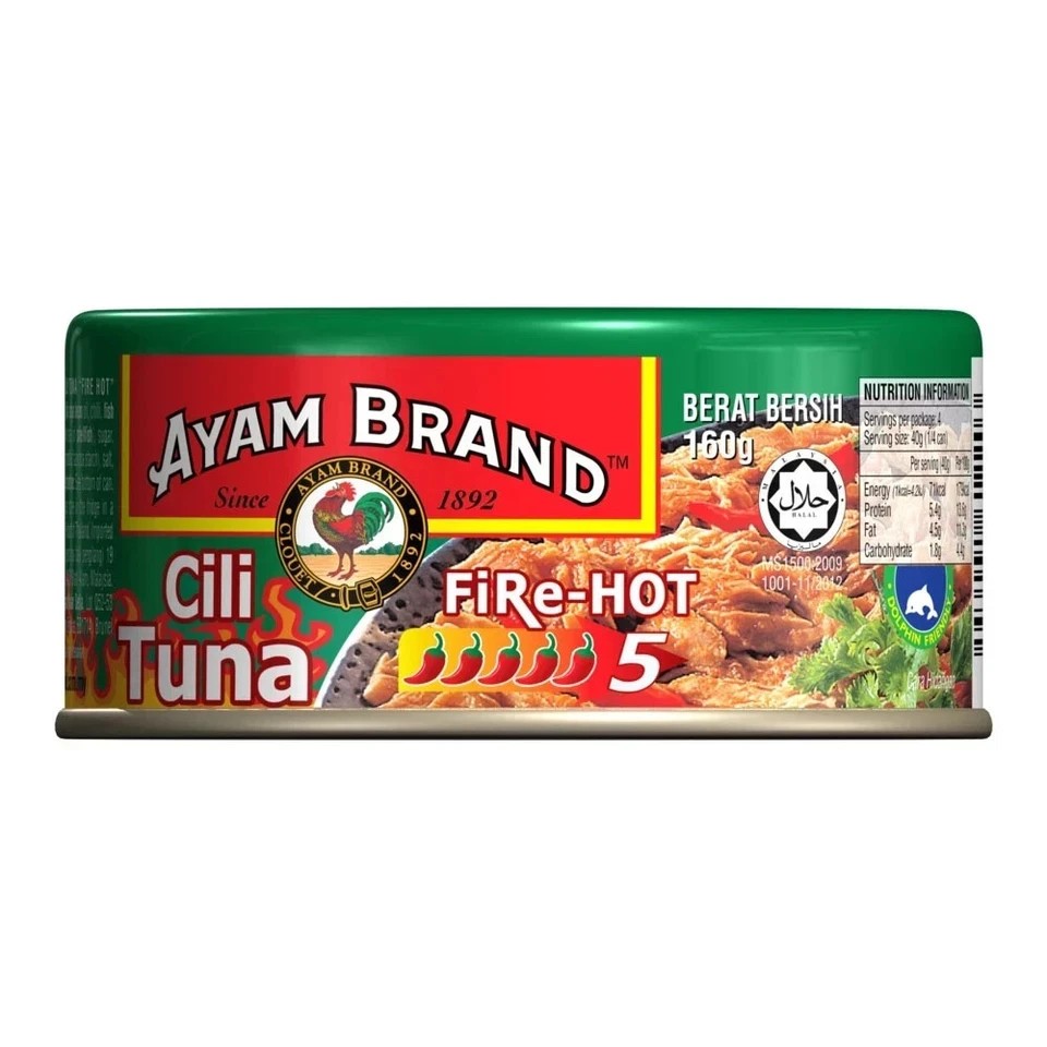 10x 160g Malaysia's Choice Ayam Brand Chili Tuna Food FIRE HOT DHL FREE ...