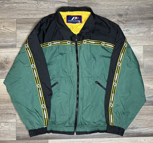 Vintage Green Bay Packers Jacket XLarge Pro Player Windbreaker | eBay