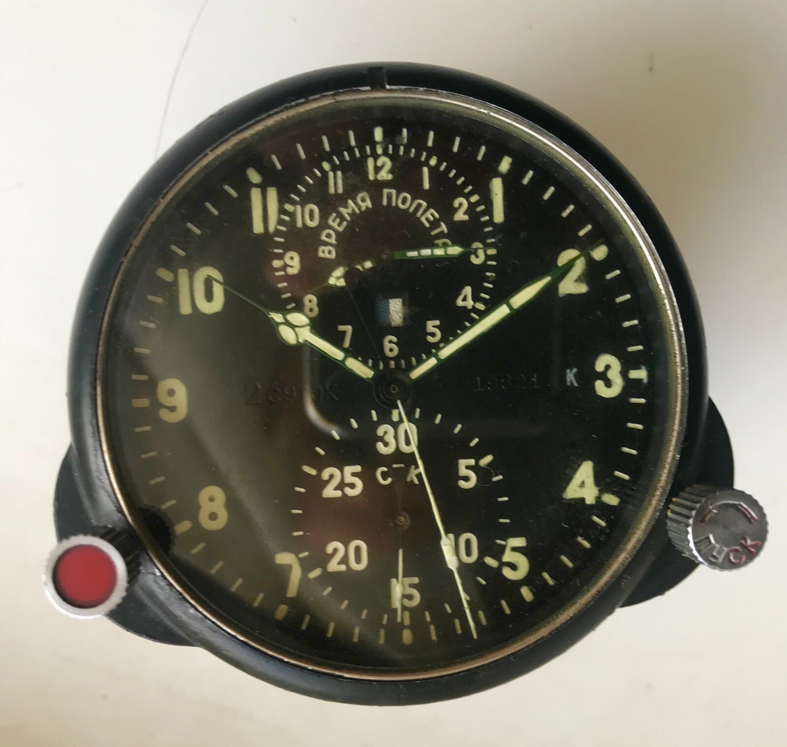 AChS-1M Soviet aircraft military clock USSR MIG chronograph | eBay