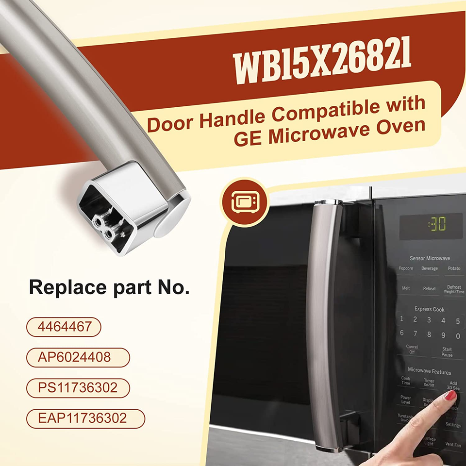 Stainless Replacement Door Handle for GE Microwave JVM6175SK2SS ...