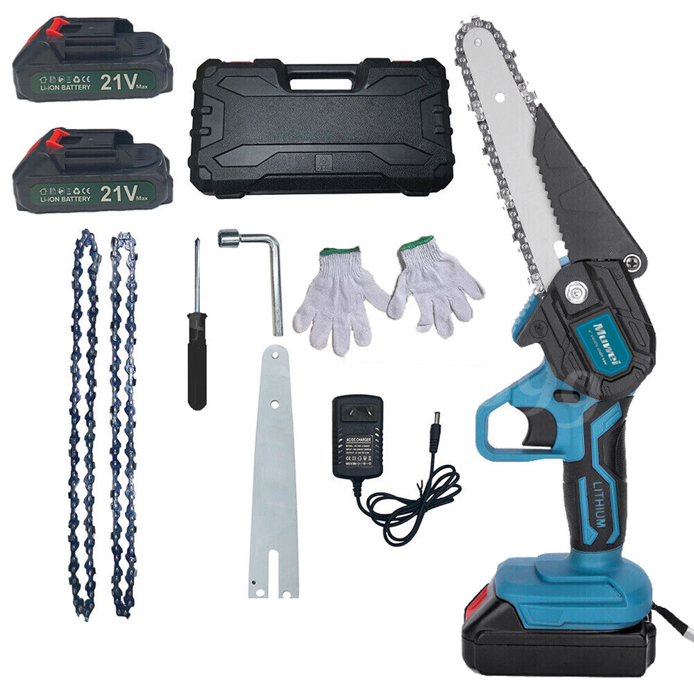 6inch Cordless Electric Chainsaw Battery-Powered Wood Cutter Chain Saw ...