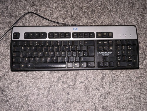 Hewlett Packard Compaq PS2 DT528A Keyboard black and silver ...