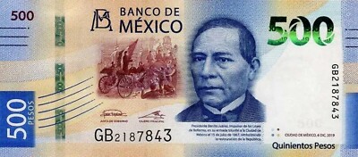 BANKNOTE MEXICO 500 PESOS 2019 CIRCULATED CURRENCY MEXICAN PESO | eBay