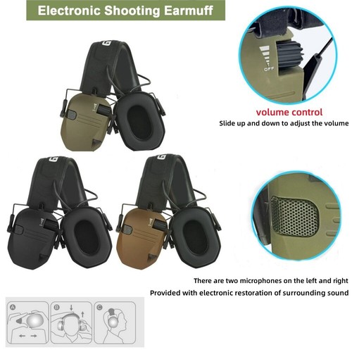 Shooting Earmuffs, Electronic Shooting Hearing Ear Protection for Gun ...