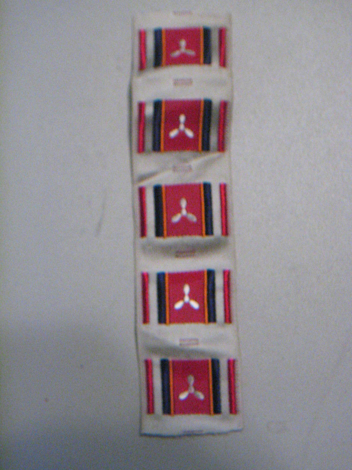 5 VINTAGE CIVIL AIR PATROL RIBBONS (MERITORIOUS SERVICE AWARD) UNISSUED ...