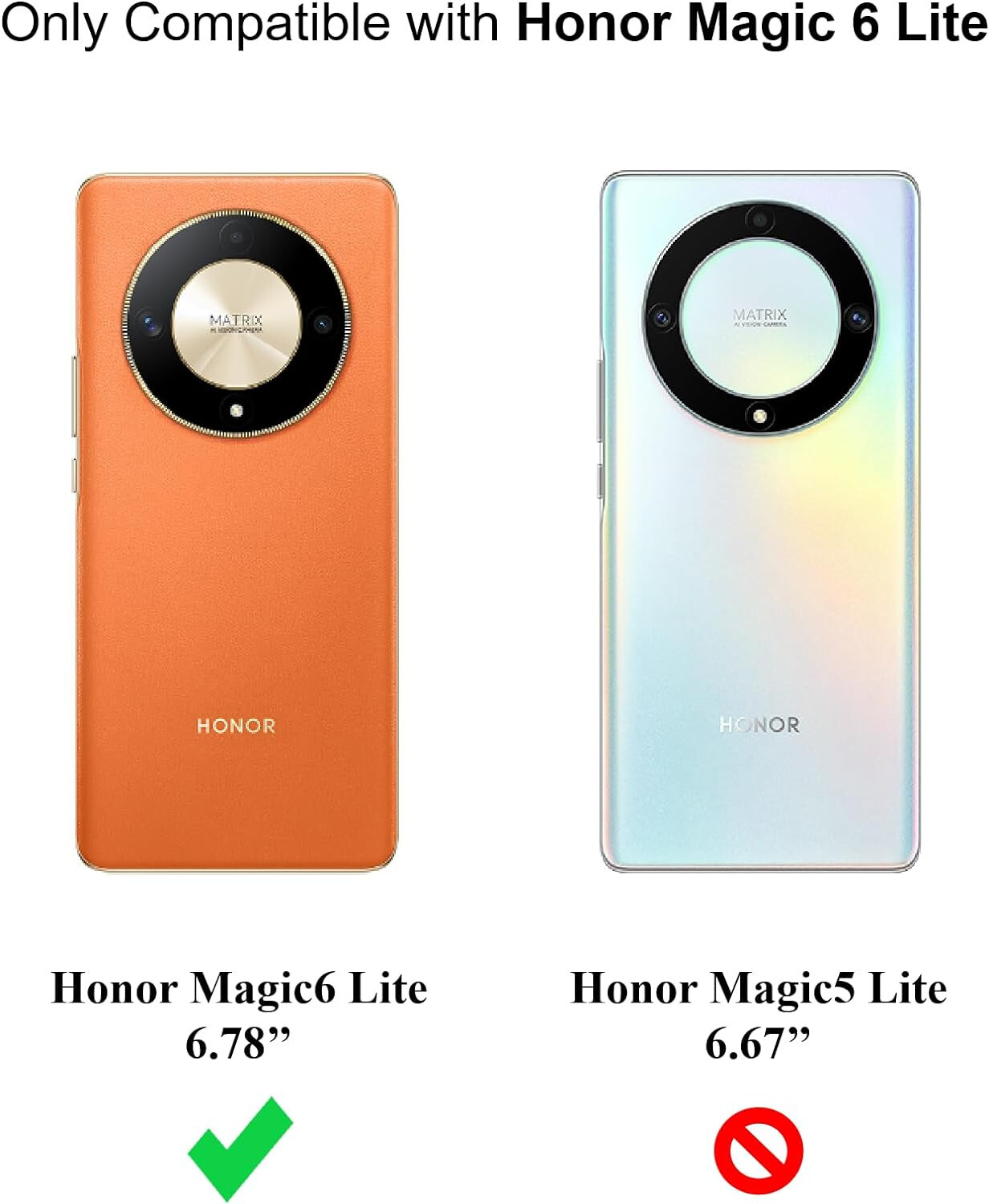 For Honor Magic 6 Lite Case,Clear Silicone Shockproof Gel Phone Cover ...