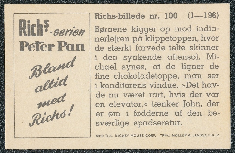 1953 RICH'S COFFEE WALT DISNEY PETER PAN DUTCH TRADING CARD #100 NM | eBay