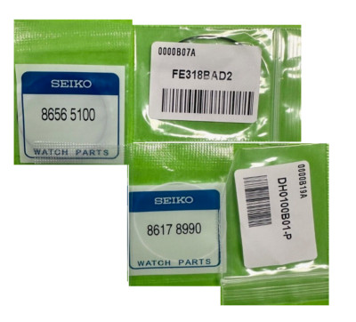 SEIKO SARB033 SEAL SET 4 FOR BEZEL /GLASS/CASE BACK/CROWN GENUINE NEW ...