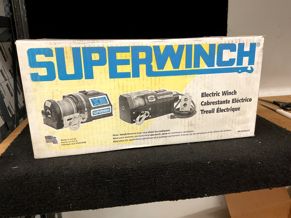 SUPERWINCH ELECTRIC WINCH HOIST SAC1000 120V WITH COVER | eBay