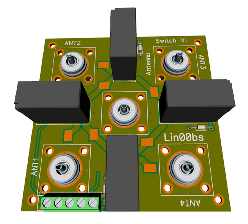4:1 DIY KIT 4-way coax remote antenna switch SO-239 HF MW Omron Ham ...