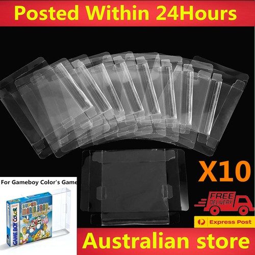 10 x Game Boy Color (GBC) Cartridge Protectors | Clear Plastic Box ...