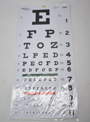 Sloan Eye Chart 2m Logarithmic Visual Acuity Chart