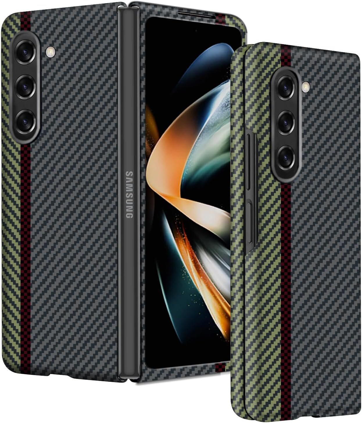 Real Aramid Carbon Fiber Case Anti-Scratch Cover For Samsung Galaxy Z ...