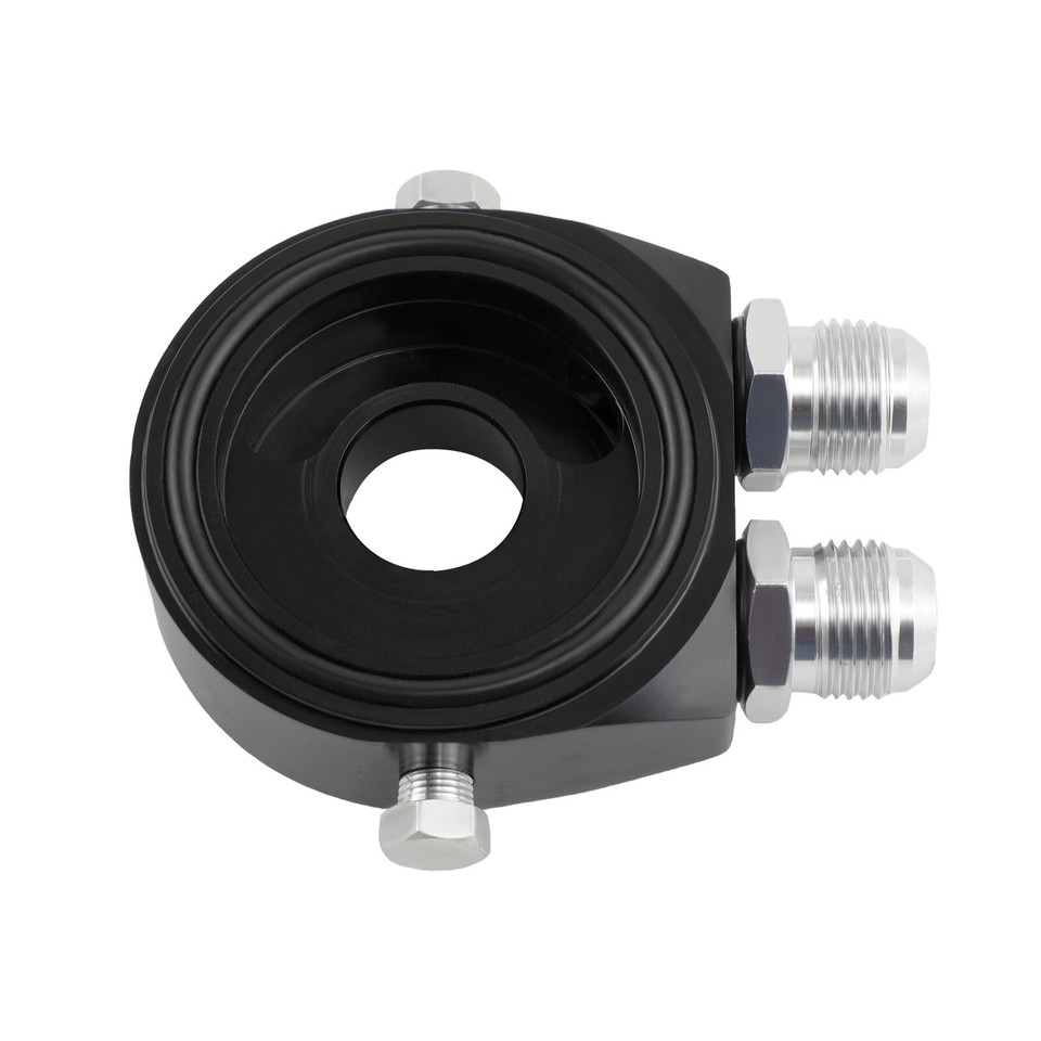 10 ROW AN10 Engine Oil Cooler Relocation Kit Filter Adapter + Line Hose ...