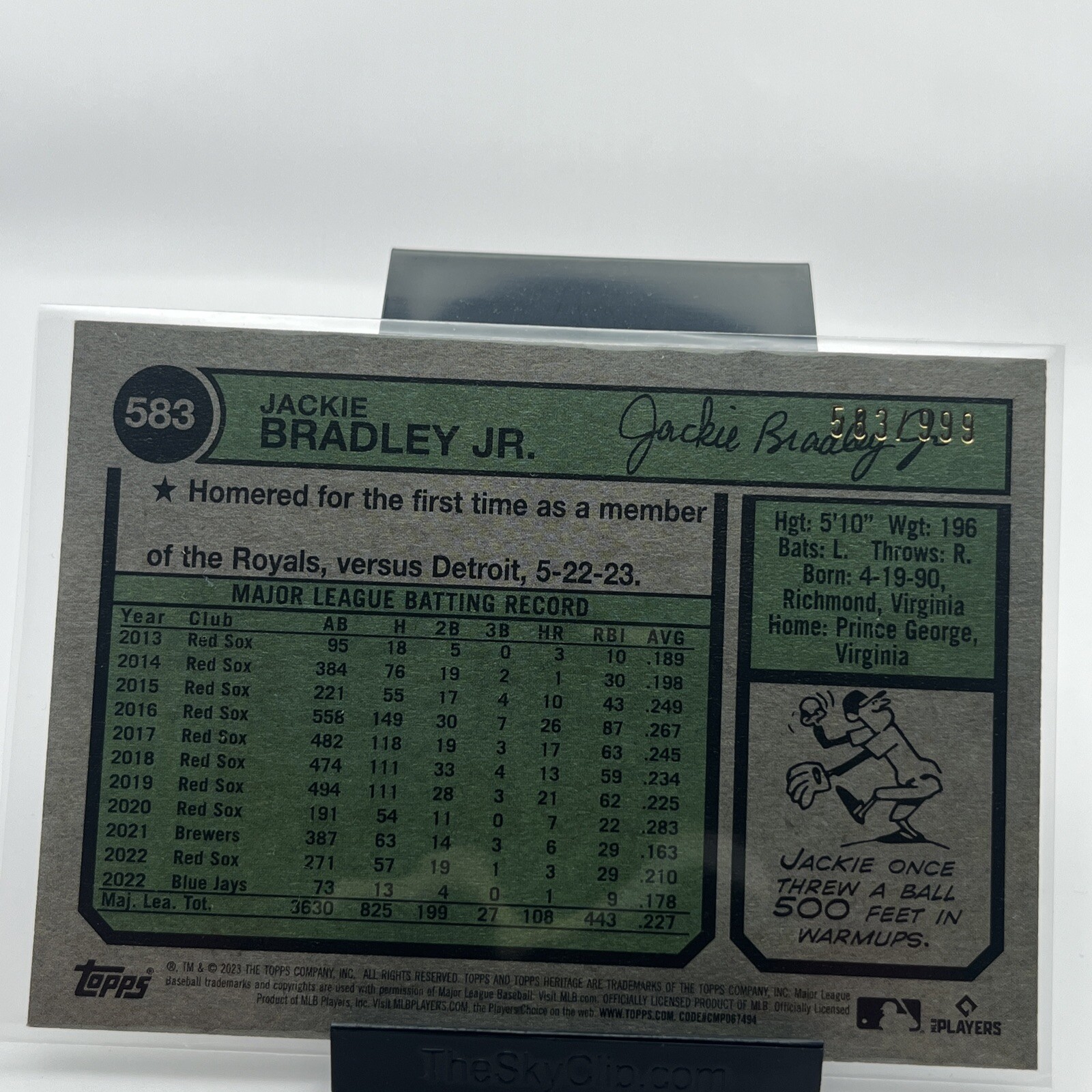 2023 Topps Heritage High Number Chrome #583 Jackie Bradley Jr. 583/999 ...
