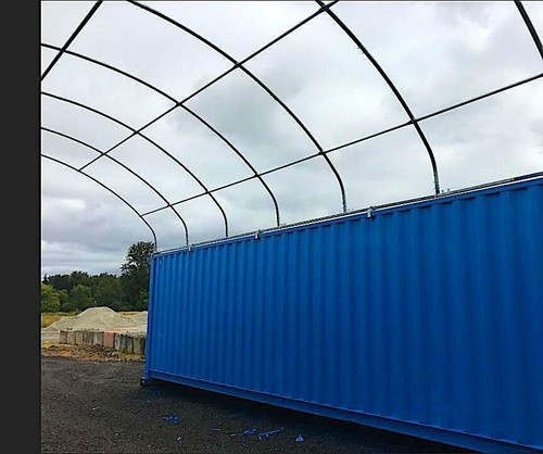 Covermore 20x20 (15 oz PVC) upgraded Conex Container Mounted Canopy ...