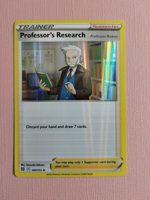 Pokemon TCG Trainer *Professor's Research* 147/172 Brilliant Stars Rare ...