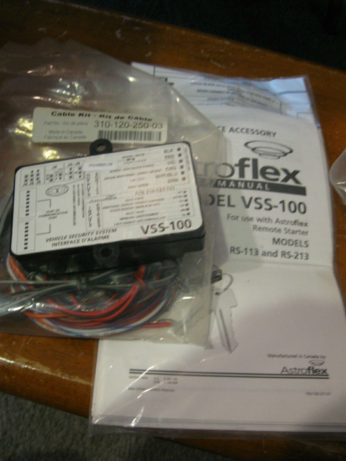 NEW AstroFlex Vehicle Security Module & Cable Kit Remote Start VSS-100 ...