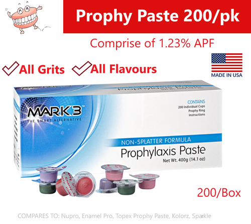 Dental Prophy Paste Cups Prophylaxis Non Splatter Mark3 All Grits ...